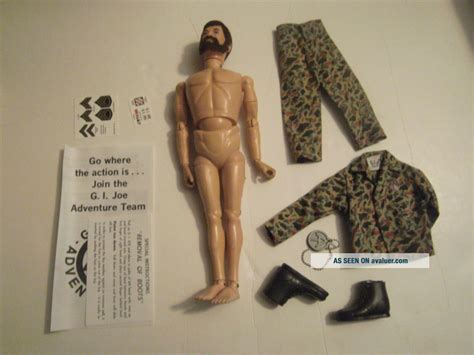 Vintage Gi Joe Land Adventurer Life Like Hair Beard Box Uniform Kung Fu