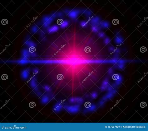 Pulsar Star Magnetar Neutron Star With Radiation Ray Waves Magnetar With Magnetic Field