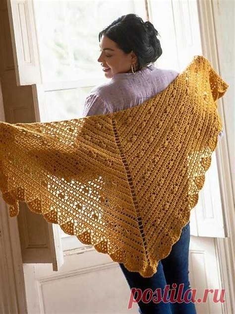 3 интересных схемы для вязания шали крючком Вяжу ручками крючками Ви дом и уют 3 Постила