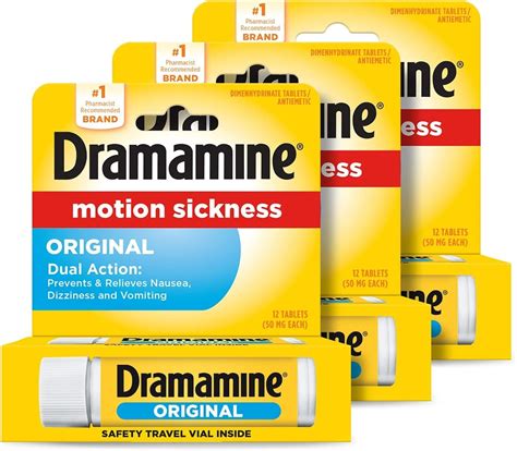 Dramamine Motion Sickness Relief Original Formula 12 Count