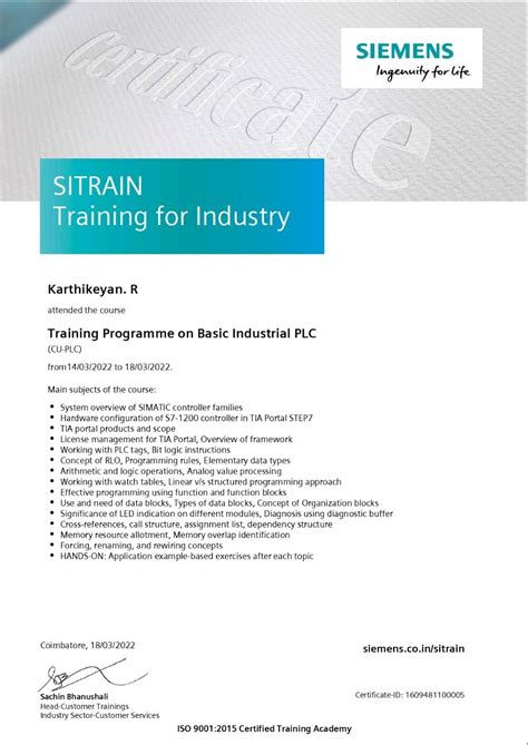 plc plcprogramming siemens trainingcourse industryready