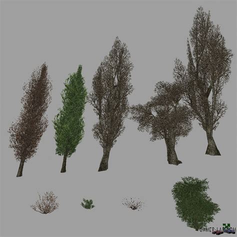 деревья и кусты Trees Biology Various Models Source Warehouse