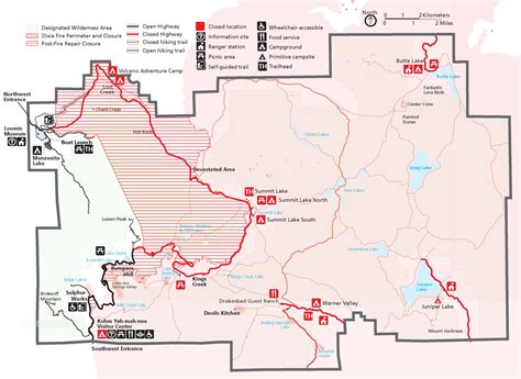 Lassen Volcanic National Park Map Lassen Volcanic National Park Map