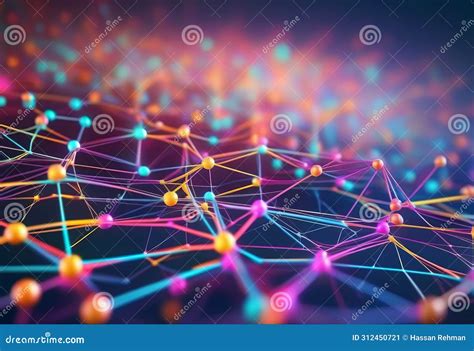 Big Data Concept Digital Neural Network Stock Illustration