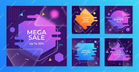 Premium Vector Hand Drawn Glassmorphism Effect Template