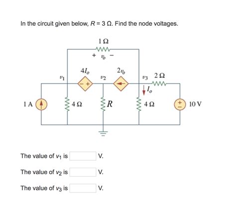 solved in the circuit given below r 3 ohm find the node