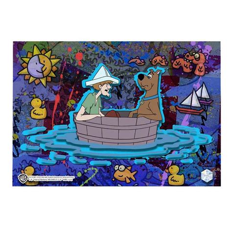 Scooby Doo Go Away Ghost Ship 1102 Animation Cel Artist Edition Framed