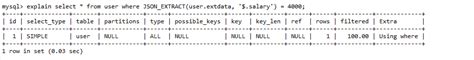 Mysql中的json 飞奔的蜗牛