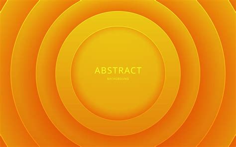 Abstract Gradient Orange Yellow Circle Shadow And Light Papercut Dimension Background Eps10