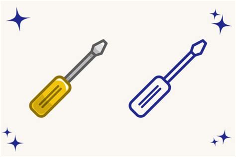 Screwdriver Icon Logo Illustration Graphic By Namanyastudios · Creative