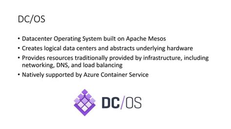 Containerization In Microsoft Azure Pptx Operating Systems