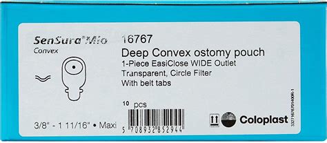 Coloplast Sensura Mio Convex Filtered Ostomy Pouch One Piece System
