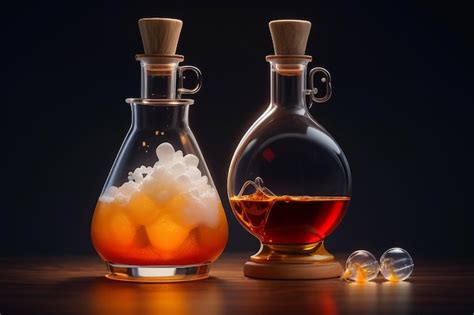 Premium AI Image Scientific Research Laboratory Chemical Research Experiment Utensils Flask