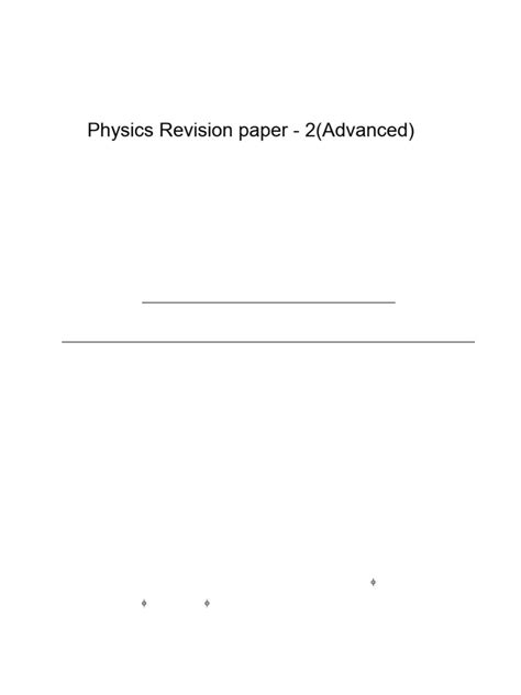 Physics Revision Test 2 Advanced Solutions Pdf Rotation Physics