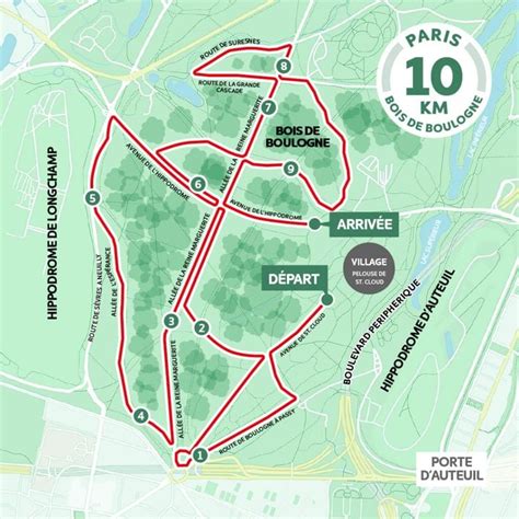Running Le Parcours Du 10k Du Bois De Boulogne