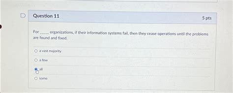 Solved Question 115ptsfor Organizations If Their