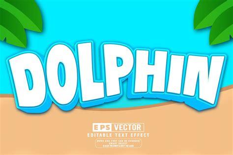 Dolphin 3d Editable Text Effect Vector Graphic By Truevector · Creative Fabrica