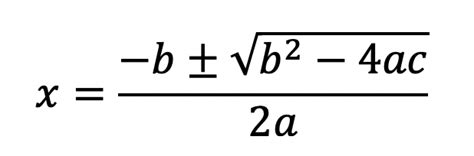The Quadratic Formula