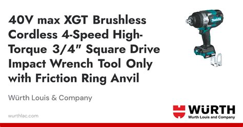 40v Max Xgt Brushless Cordless 4 Speed High Torque 34 Square Drive