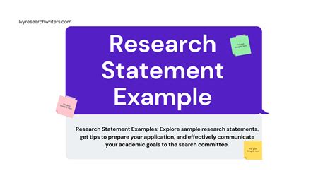 Research Statement Examples Writing A Research Statement
