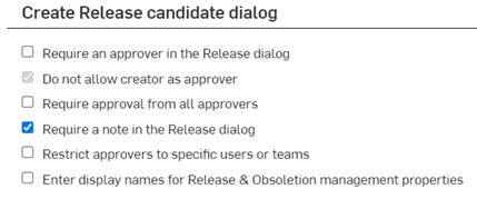 Company Enterprise Settings Release Management