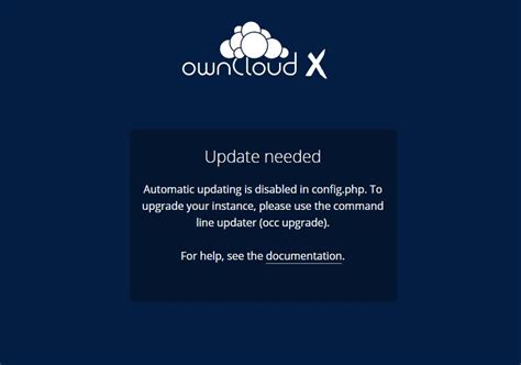Automatic Updating Is Disabled Server Owncloud Central