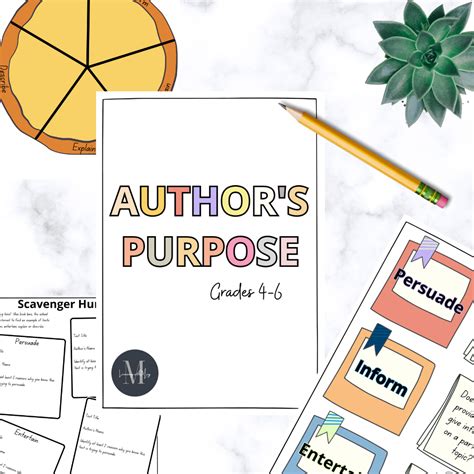Authors Purpose Pdf Worksheets Library