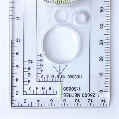 Drawing Scale Compass Folding Map Ruler Buckle Car Vicedeal