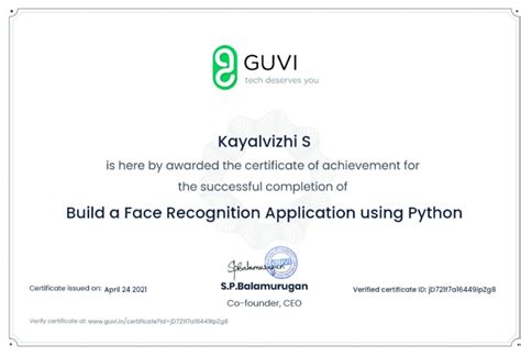 Successfully Completed Kayalvizhi Senthilkumar