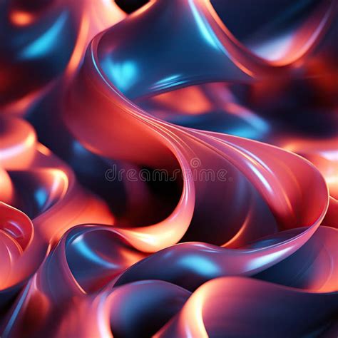 Black Background With Wavy Seamless Pattern Texture With Neon Gradient Multicolored Volumetric