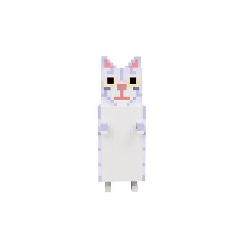 Kritrim Vault Voxel Cat D Model