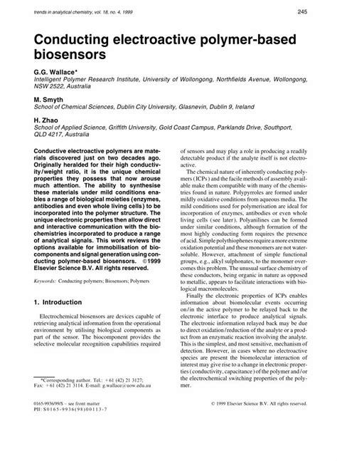 Pdf Conducting Electroactive Polymer Based Biosensors Dokumen Tips