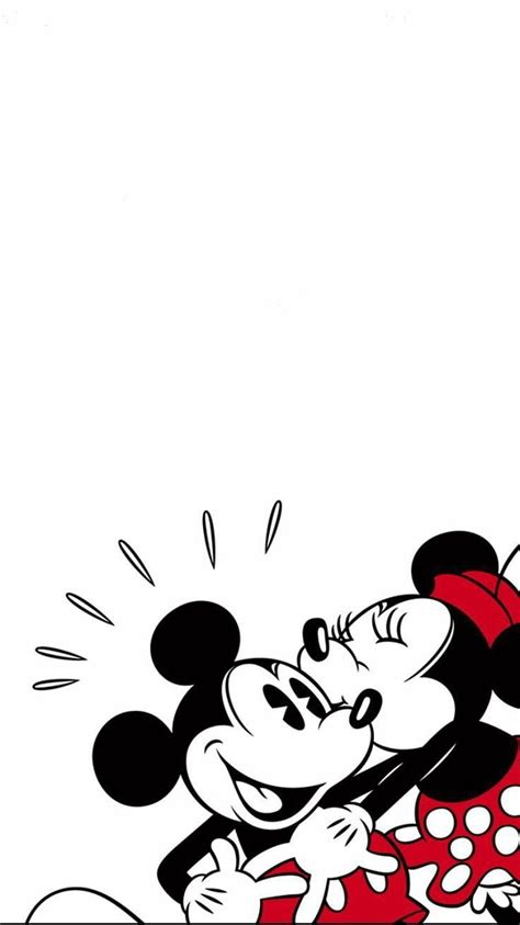 Minnie And Mickey Mouse Kissing Wallpaper