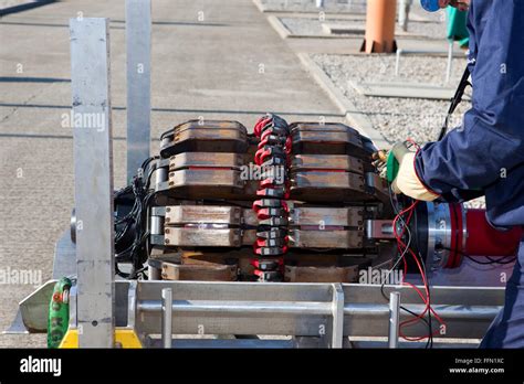 Gas Oil And Water Pipeline Inspection Stock Photo Alamy