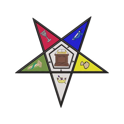 Pha Oes Star With Fatal Eastern Star Digital Embroidery Design 3 5x3 5 4x4 6x6 8x8 10x10