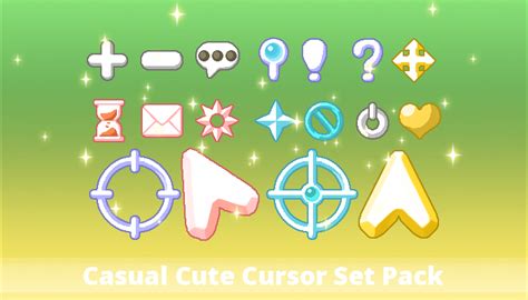 Casual Cute Cursor Set Pack Gamedev Market