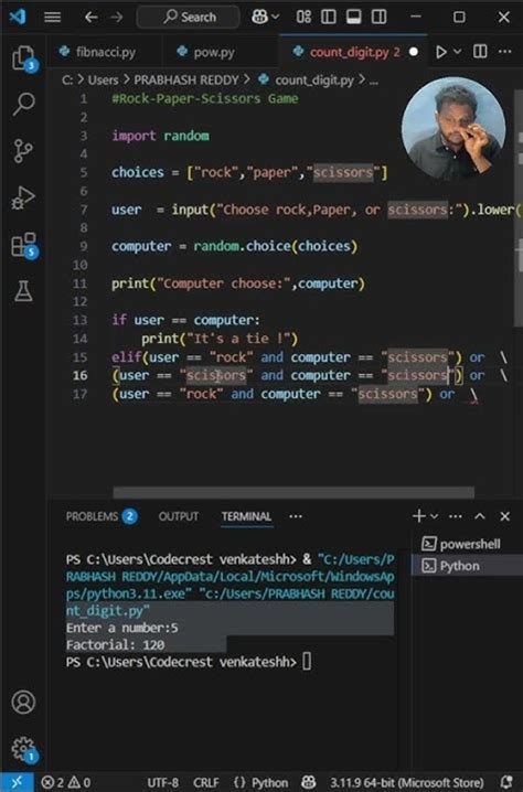 Python Day 20 Rock Paper Scisser Game Coding Codingbat Pythonlife