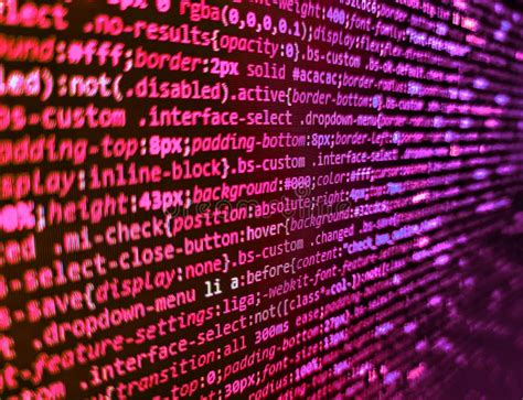 Código De Programación De Software Para Desarrolladores Líneas De Código Html Visibles Código