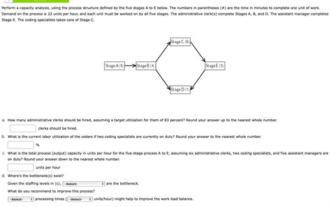 Solved Perform A Capacity Analysis Using The Process Chegg Com