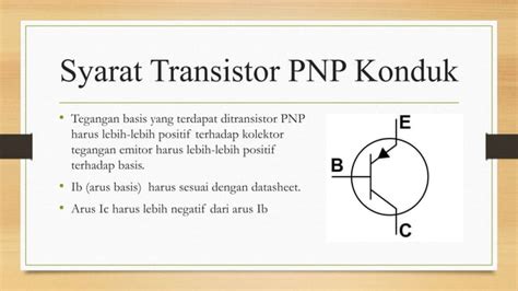 Syarat Transistor Tipe Pnp Dan Npn Konduk Muhammad Faizal PPT