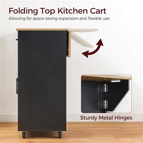 Mahancris Kinb12501 Kitchen Island With Drop Leaf User Manual