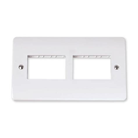 Cma406 Scolmore Click Mode 2 Gang 6 Module Minigrid Front Plate Superlec Direct