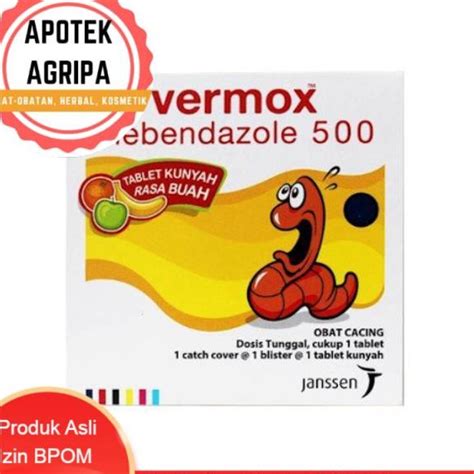 Jual Vermox 500 Mg Tab Obat Cacing Shopee Indonesia