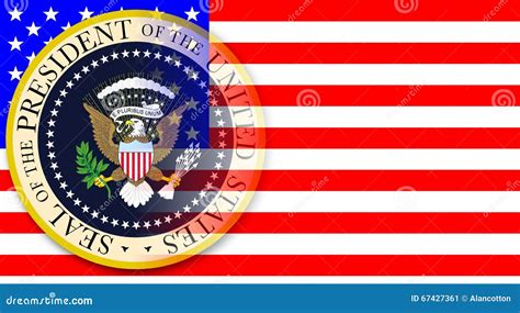 Presidential Seal On Flag Stock Illustration Illustration Of Concept