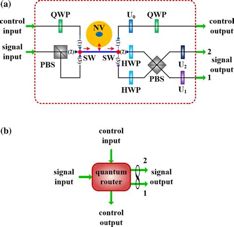 A Quantum Circuit For The Implementation Of A Basic One To Two Port