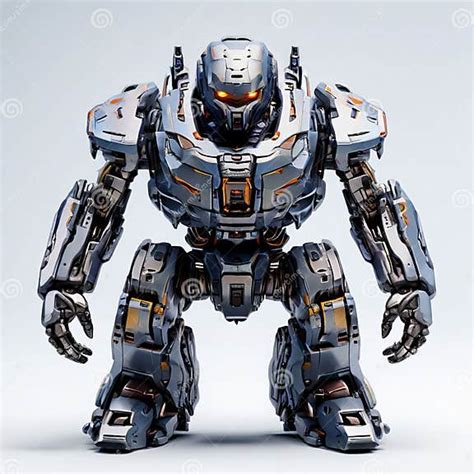 Battle Bot A Robot Designed For Combat Equipped With Weaponsand Stock Illustration
