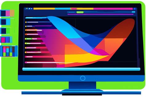 Computer Monitor Displaying Colorful Code Vector Illustration Premium Ai Generated Vector