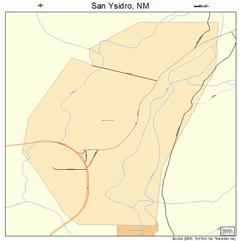 San Ysidro New Mexico Street Map 3571020