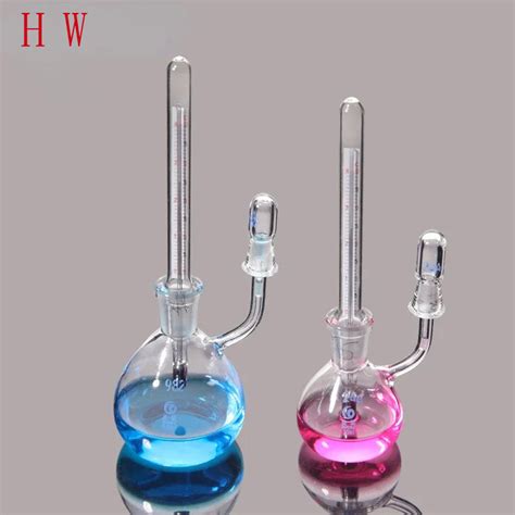 25ml 50ml Lab Glass Pycnometer With Thermometer Specific Gravity Bottle