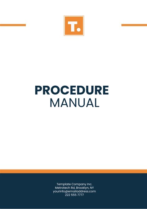 Free Professional Procedure Manual Template To Edit Online